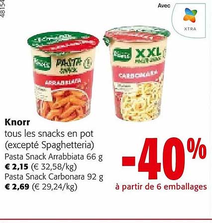 Promo Knorr Snacks En Pot chez Colruyt - iCatalogue.fr