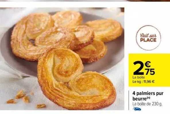 Promo 4 Palmiers Pur Beurre chez Carrefour - iCatalogue.fr