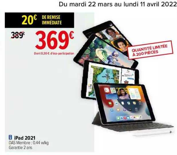 Promo IPad 2021 chez Carrefour - iCatalogue.fr