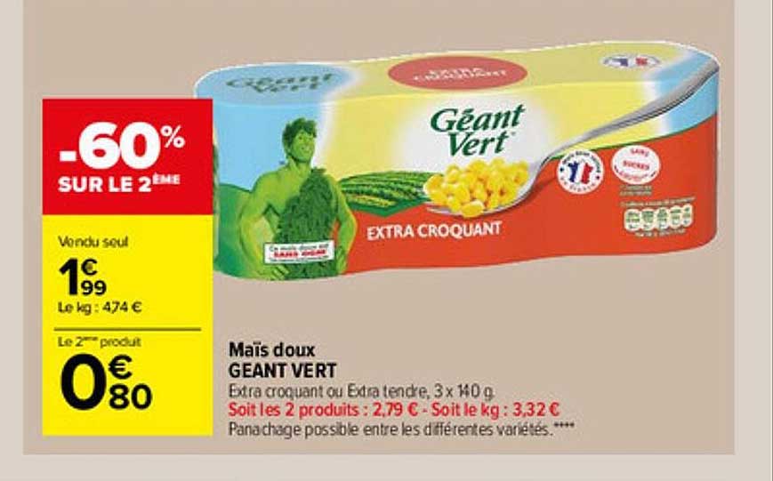 Promo Maïs Doux Géant Vert chez Carrefour Market - iCatalogue.fr