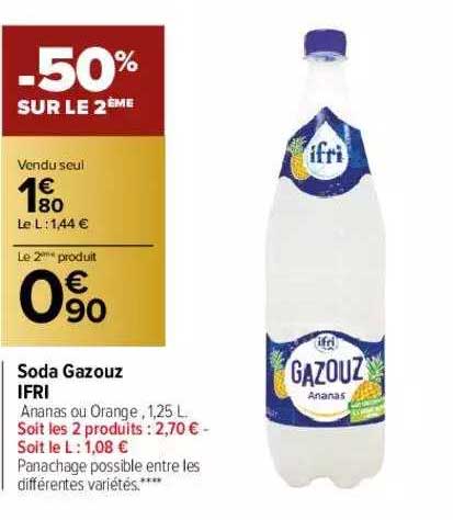 Promo Soda Gazouz Ifri chez Carrefour - iCatalogue.fr