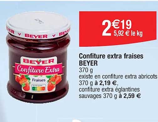 Promo Confiture Extra Fraises Beyer chez Cora - iCatalogue.fr