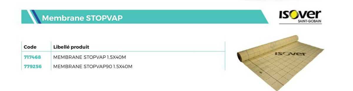 Promo Isover Membrane Stopvap chez SAMSE - iCatalogue.fr