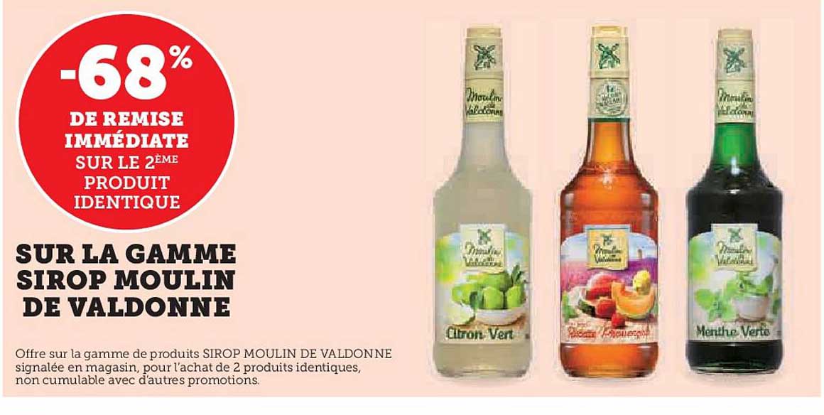 Promo La Gamme Sirop Moulin De Valdonne chez Super U - iCatalogue.fr