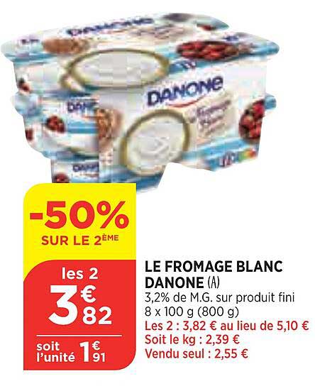 Promo Le Fromage Blanc Danone chez Atac - iCatalogue.fr