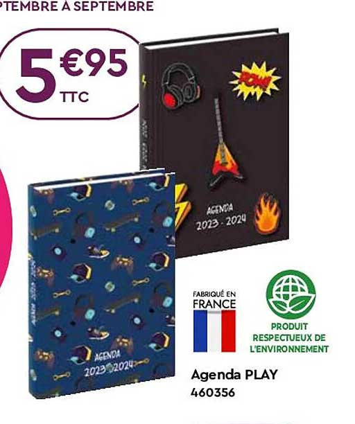 Promo Agenda Play chez Calipage - iCatalogue.fr