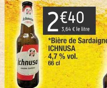 Promo Bière De Sardaigne Ichnusa 4,7% Vol. chez Cora - iCatalogue.fr