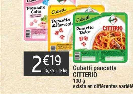 Promo Cubetti Pancetta Citterio chez Cora - iCatalogue.fr