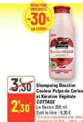 Promo Shampoing Bouclier Couleur Pulpe De Cerise Et Kératine Végétale ...