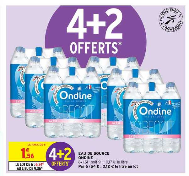 Offre Eau De Source Ondine chez Intermarche Contact
