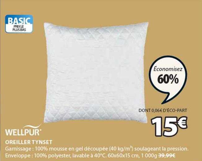 Promo Oreiller Tynset Wellpur chez JYSK - iCatalogue.fr
