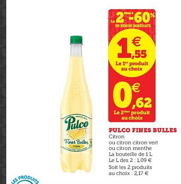 Offre Pulco Citronnade -50% Sur Le 2è chez Casino Supermarches