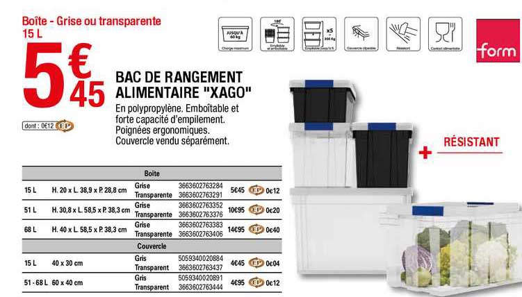 Bac De Rangement Brico Depot