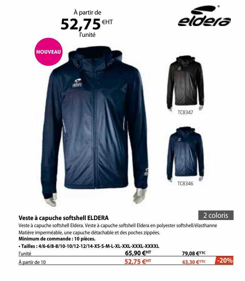 Promo Veste à Capuche Softshell Eldera chez Casal Sport - iCatalogue.fr