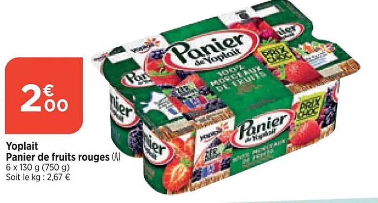 Promo Yoplait Panier De Fruits Rouges chez Bi1 - iCatalogue.fr