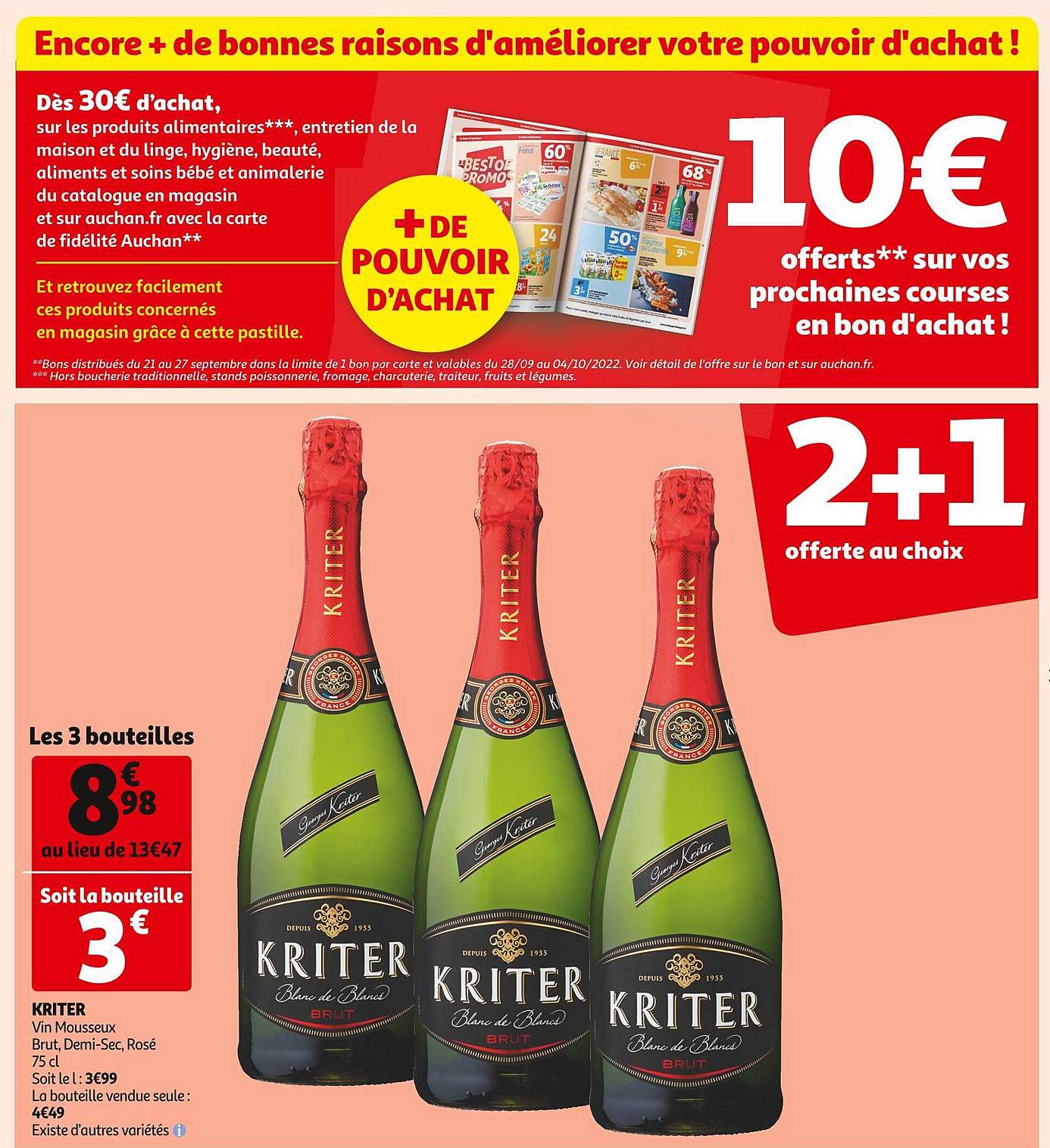 Promo Kriter chez Auchan - iCatalogue.fr