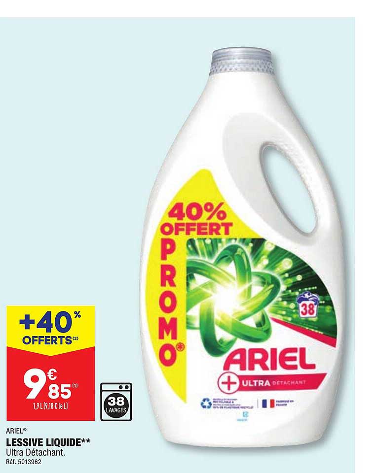 Promo Lessive Liquide Ariel chez Aldi - iCatalogue.fr
