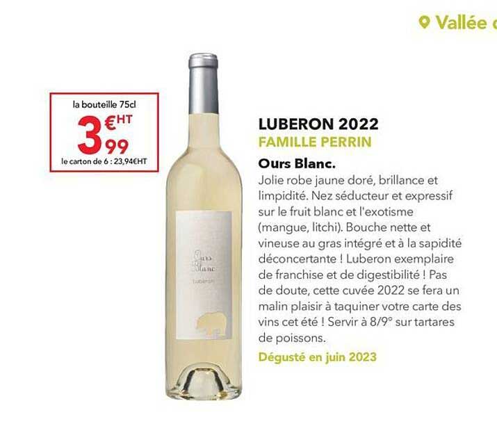 Promo Luberon 2022 Famille Perrin Ours Blanc chez METRO - iCatalogue.fr