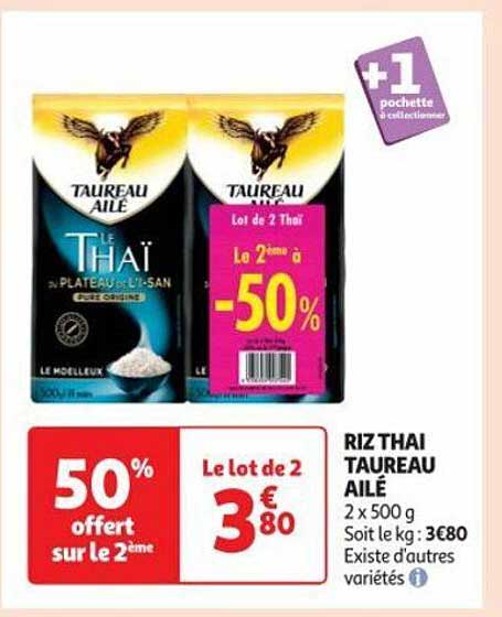 Promo Riz Thai Taureau Ailé chez Auchan - iCatalogue.fr