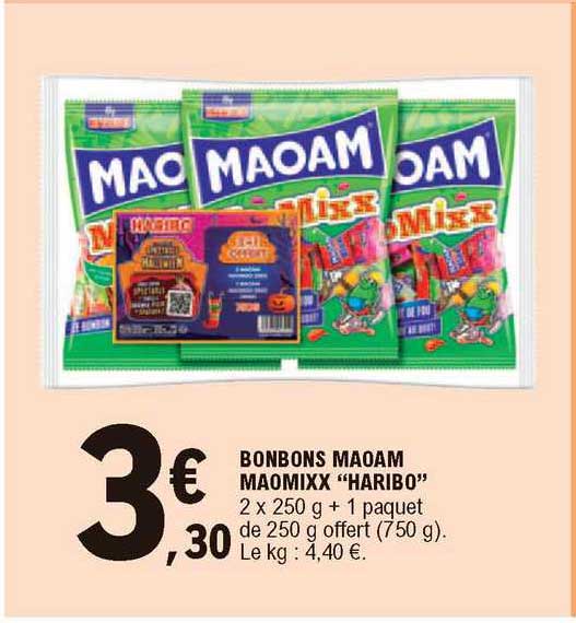 Promo Bonbons Maoam Maomixx "haribo" chez E.Leclerc - iCatalogue.fr