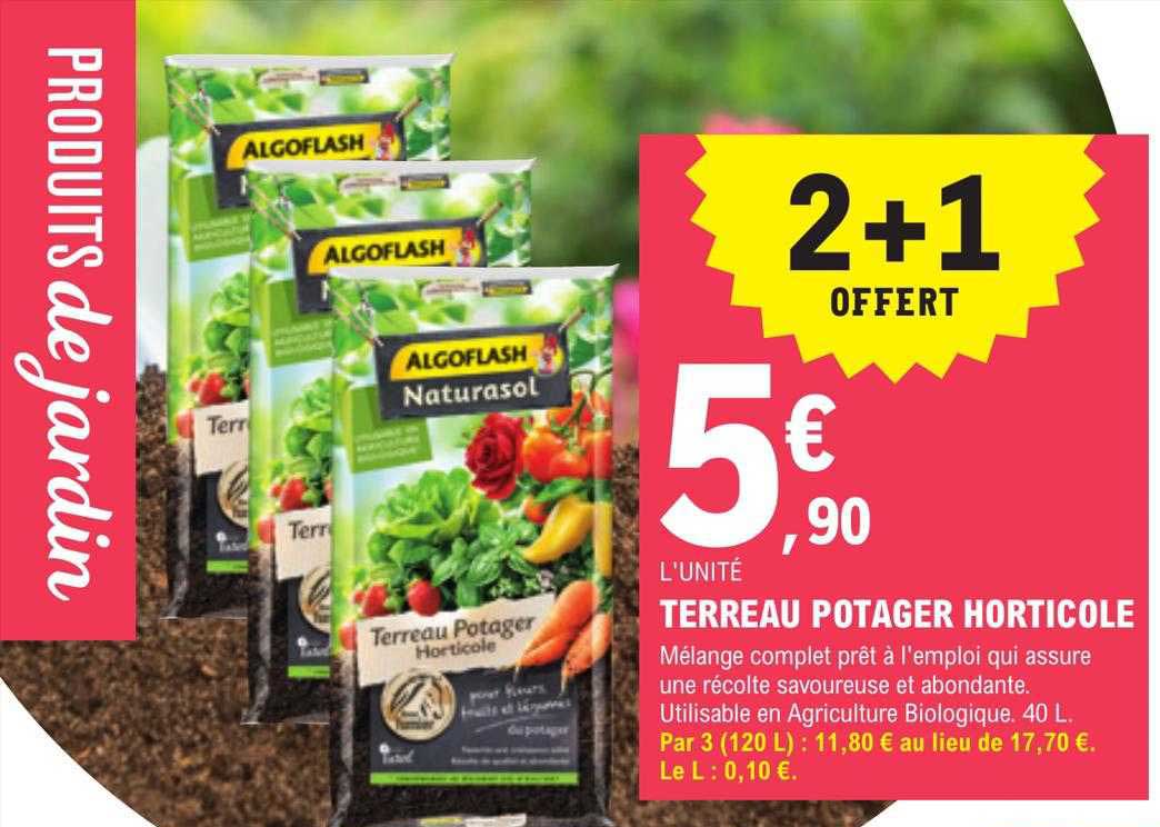 Promo Terreau Potager Horticole chez E.Leclerc Jardi - iCatalogue.fr