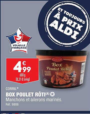 Promo Corril Box Poulet Rôti chez Aldi - iCatalogue.fr
