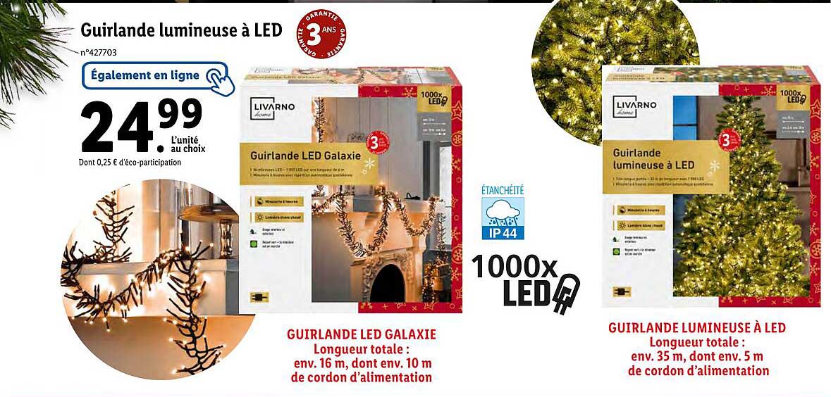 Promo Guirlande Lumineuse à Led chez Lidl - iCatalogue.fr