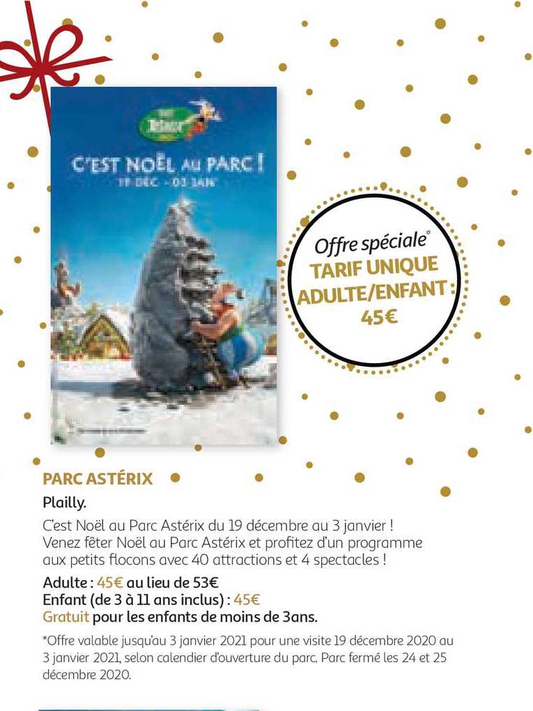Promo Parc Astérix chez Auchan - iCatalogue.fr