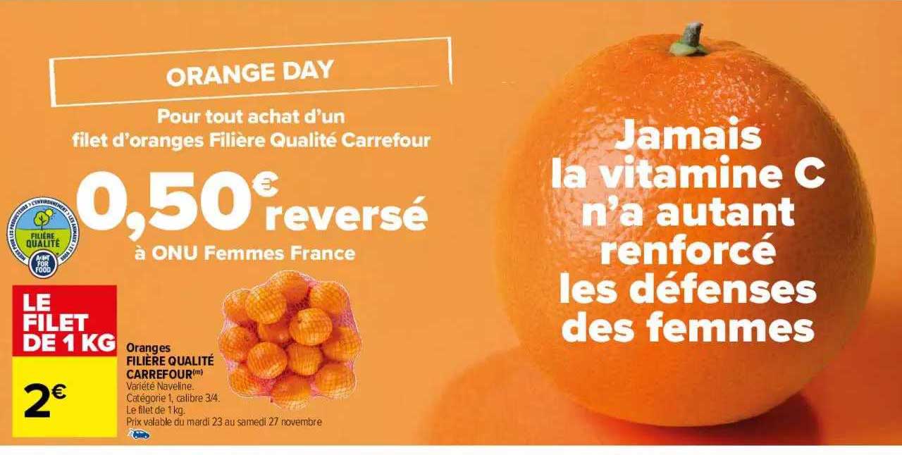 Promo Oranges Filière Qualité Carrefour chez Carrefour - iCatalogue.fr