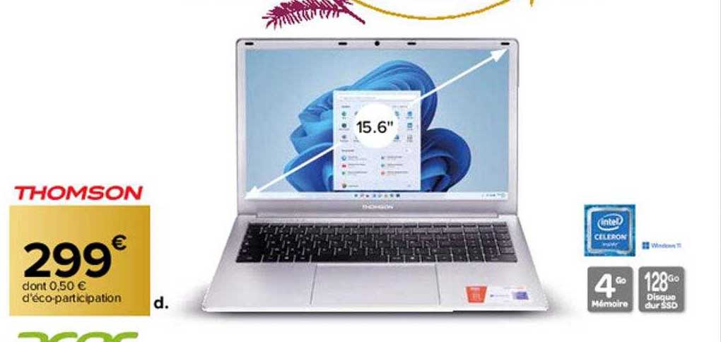 Promo Pc Portable Thomson chez Carrefour - iCatalogue.fr