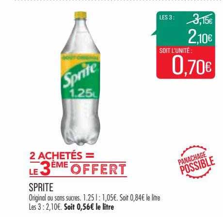 Promo Sprite chez Match - iCatalogue.fr