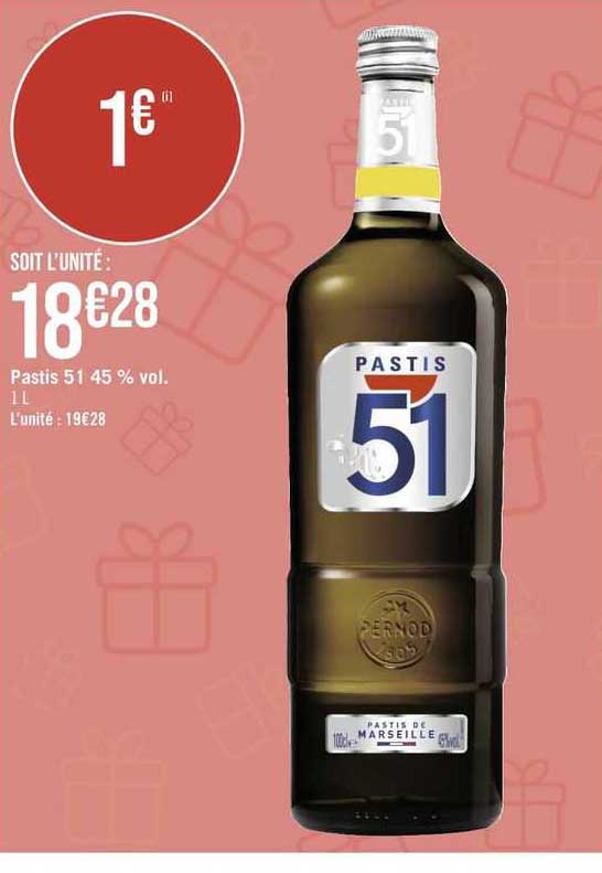 Promo Pastis 51 45% Vol. chez Géant Casino - iCatalogue.fr