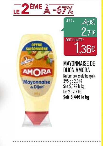 Promo Mayonnaise De Dijon Amora chez Match - iCatalogue.fr