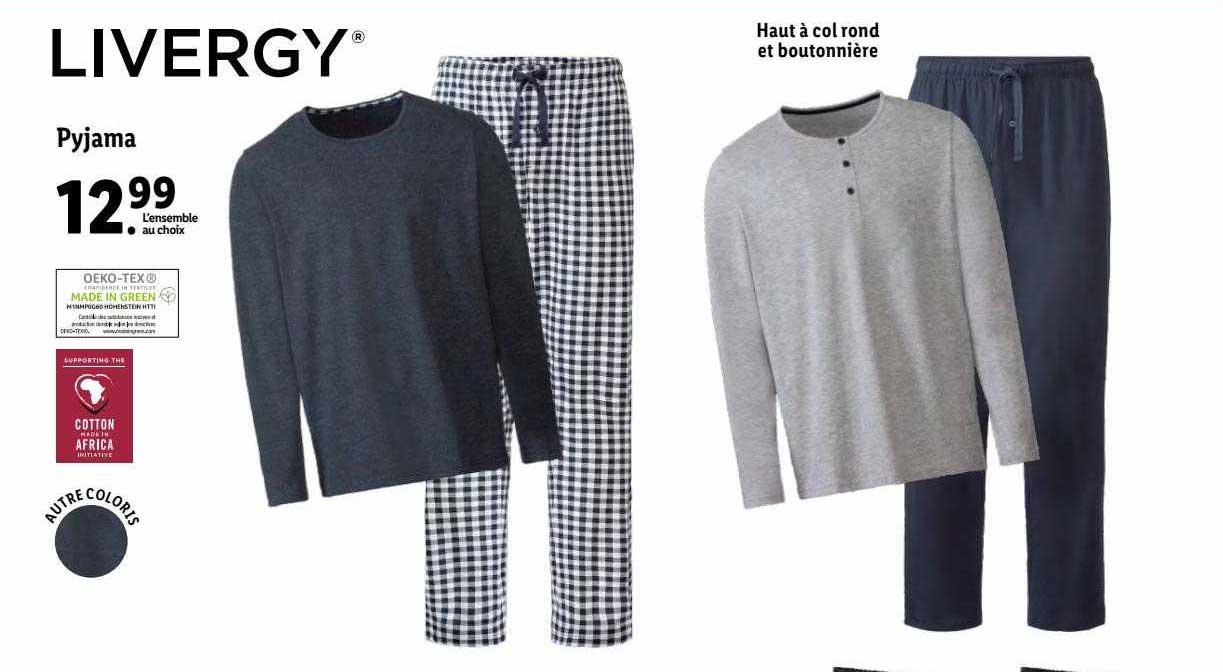 Promo Pyjama Livergy Chez Lidl ICatalogue fr