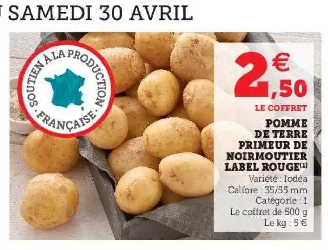 Promo Pomme De Terre Primeur De Noirmoutier Label Rouge chez Super U ...