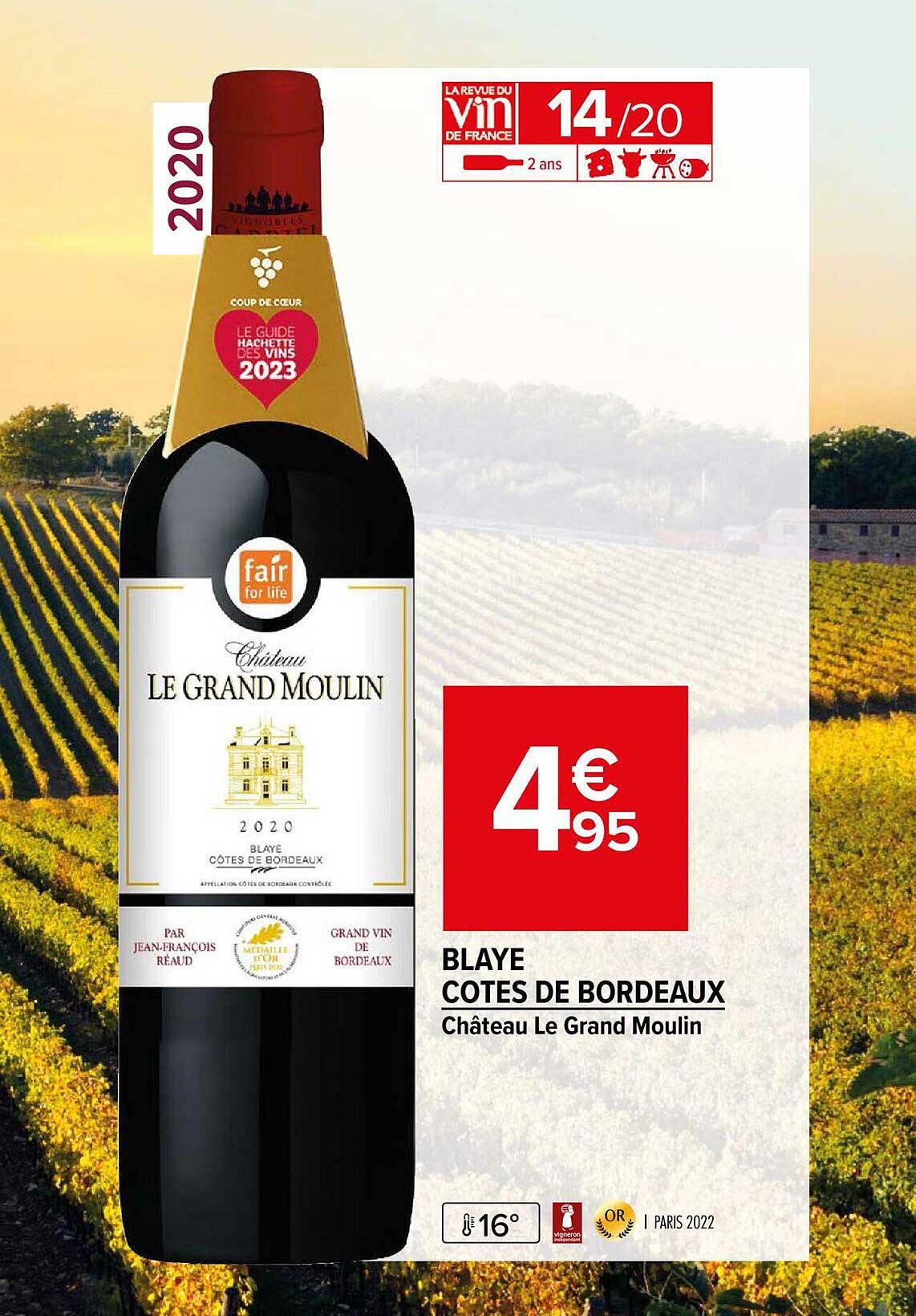 Promo Blaye Cotes De Boerdeaux Château Le Grand Moulin chez Carrefour ...