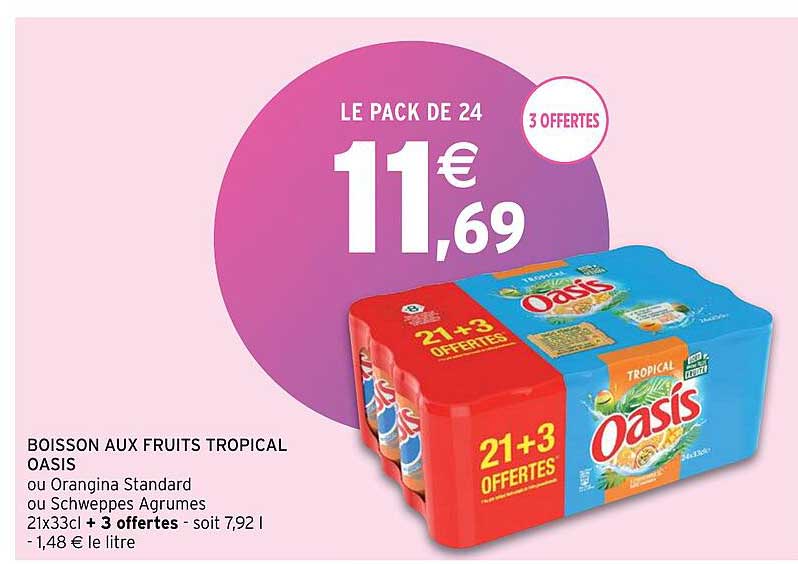 Promo Boisson Aux Fruits Tropical Oasis chez Intermarché - iCatalogue.fr