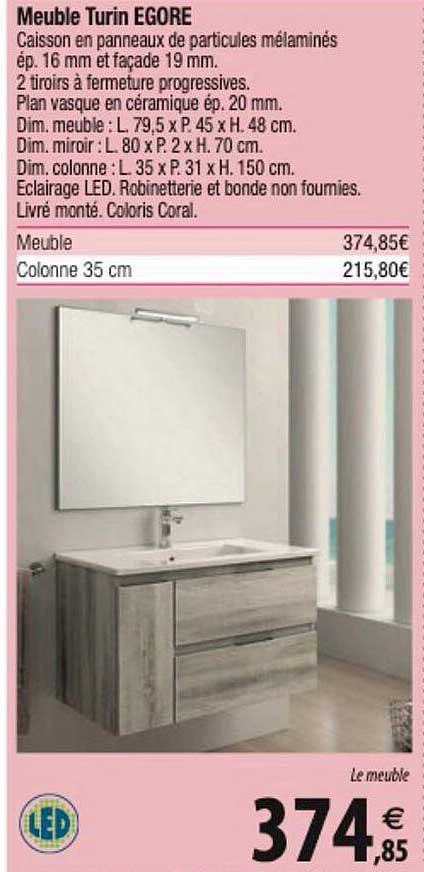 Promo Meuble Turin Egore chez Tridôme - iCatalogue.fr