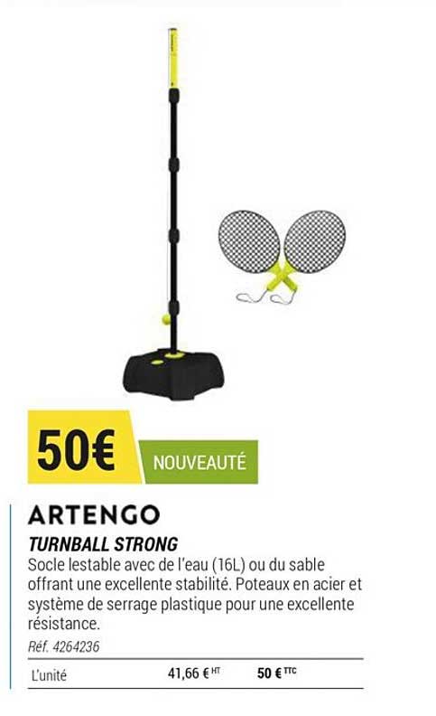 Offre Turnball Racket Artengo chez Decathlon