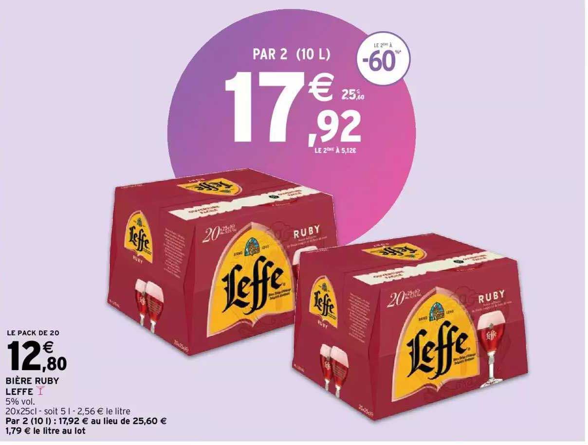 Promo Bière Ruby Leffe chez Intermarché Hyper - iCatalogue.fr