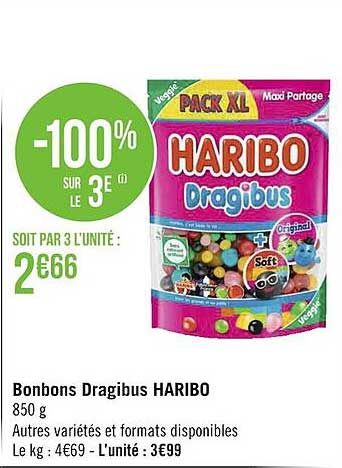Offre Bonbons Dragibus Haribo chez Carrefour