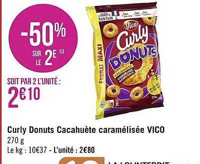 Offre Curly Cacahuète Vico chez Intermarche Hyper