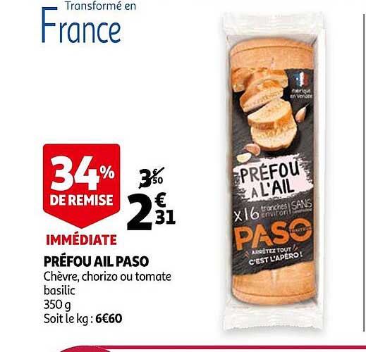 Promo Préfou Ail Paso chez Auchan - iCatalogue.fr