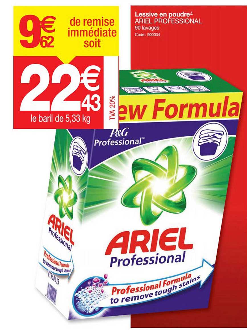 Offre Lessive Poudre "xxl Pack" Ariel chez Carrefour
