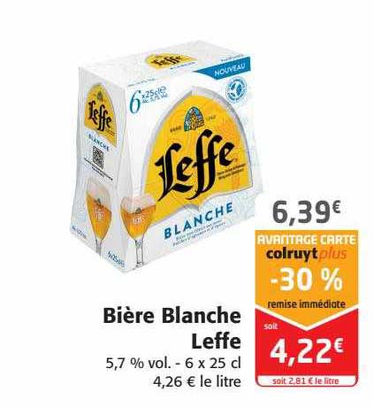 Promo Bière Blanche Leffe chez Colruyt - iCatalogue.fr