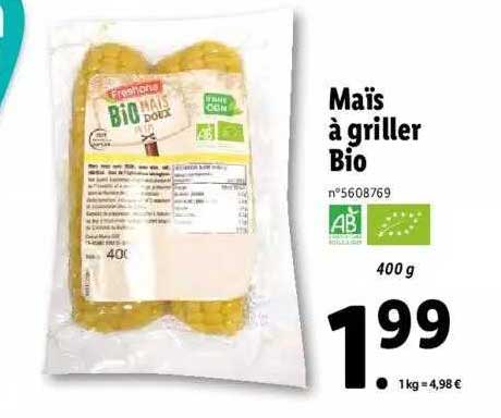 Offre Maïs à Griller Bio Freshona chez Lidl