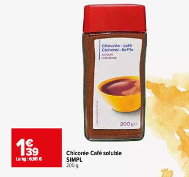 Promo Chicorée Café Soluble Simpl chez Carrefour Market - iCatalogue.fr