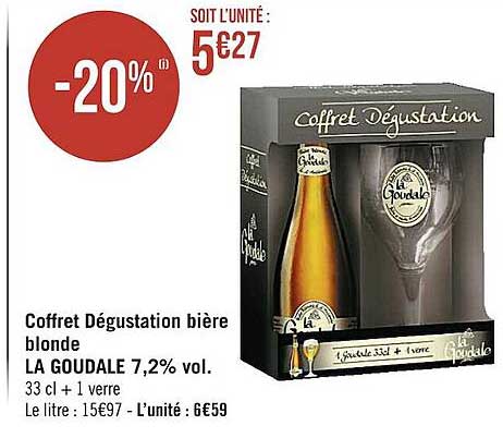 Promo Coffret Dégustation Bière Blonde La Goudale 7,2% Vol. chez Casino Supermarchés - iCatalogue.fr