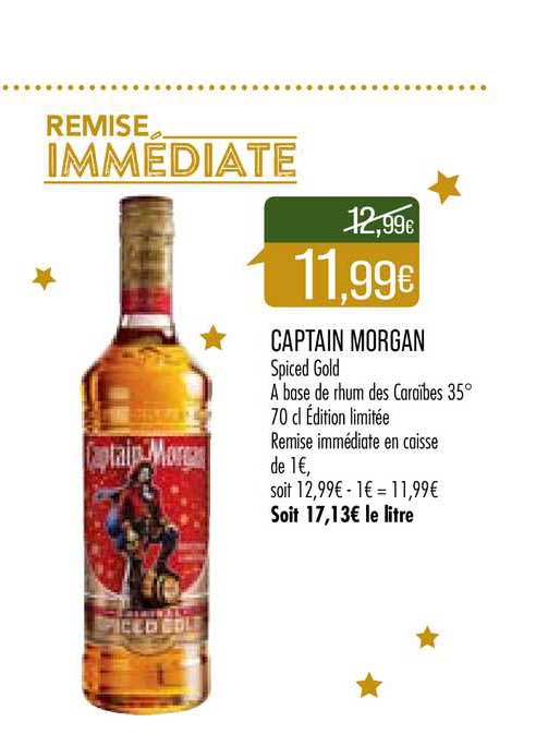 Promo Captain Morgan chez Match - iCatalogue.fr