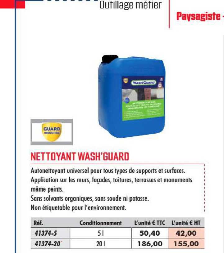 Promo Nettoyant Wash'guard chez BigMat - iCatalogue.fr